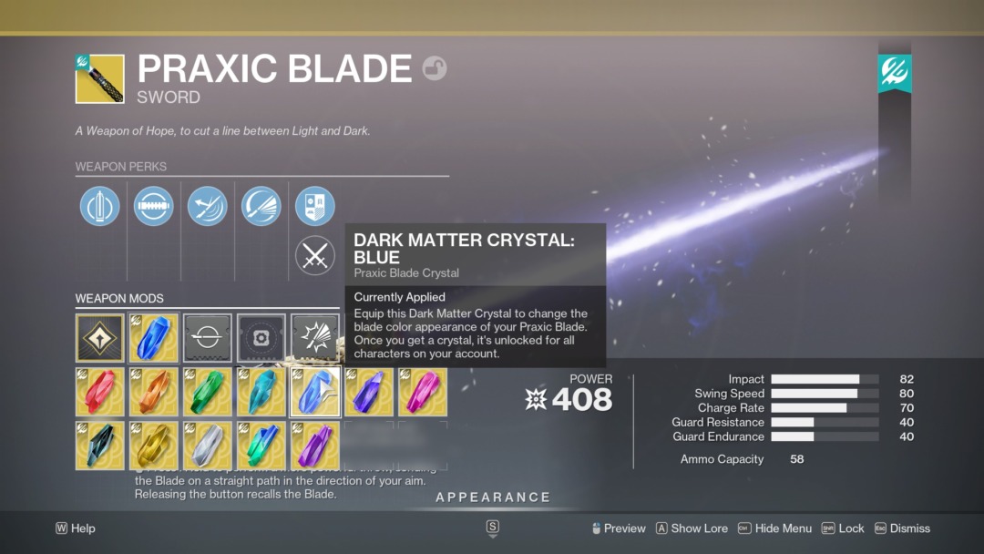 Destiny 2 Praxic Blade Colors: How to get them all